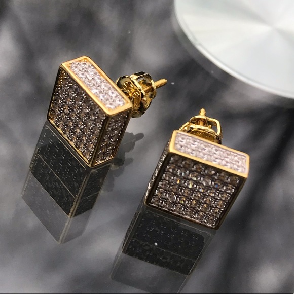 Spicyice.com | Accessories | 925 Silver 8k Gold Cz Diamond Ice Cube ...